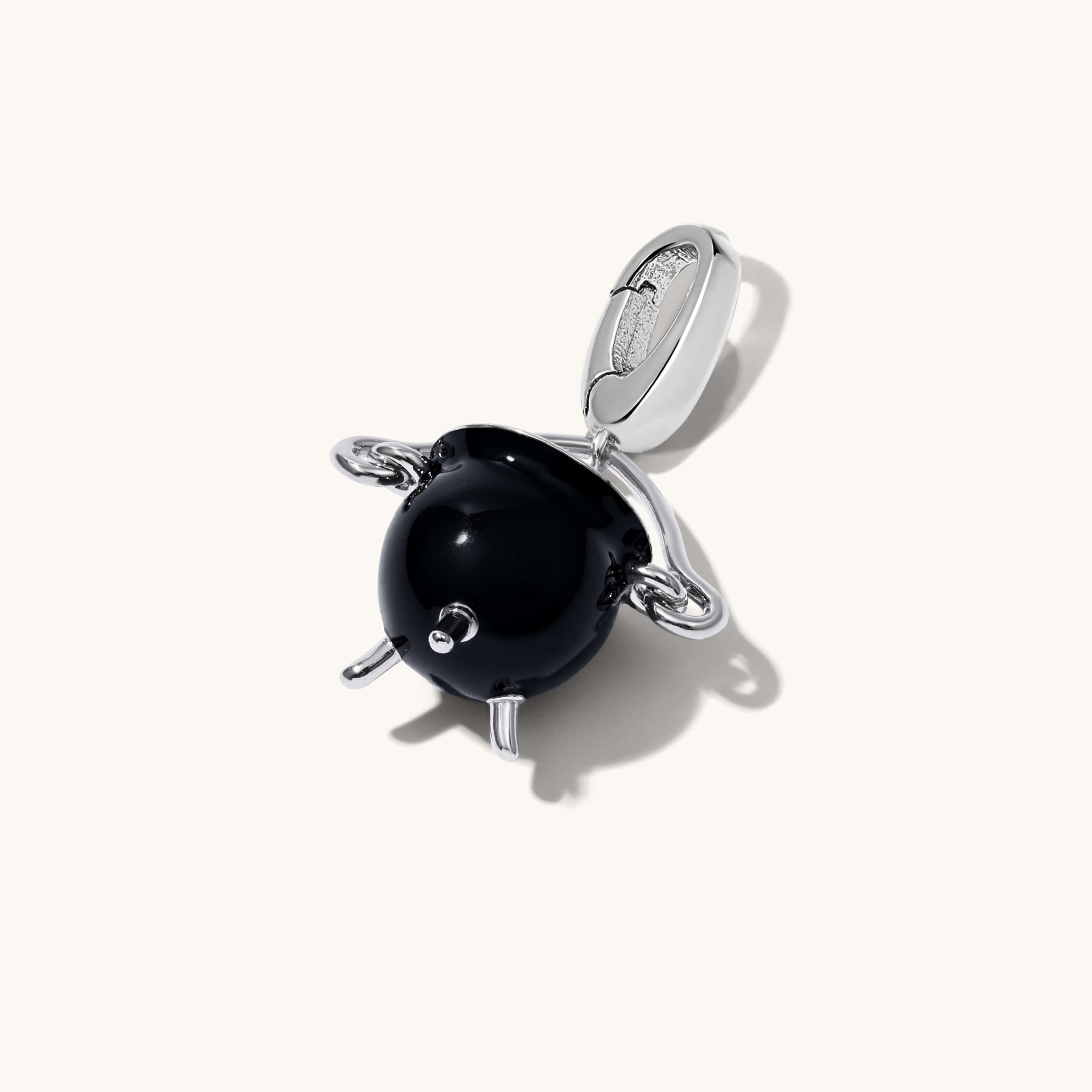 Cauldron Charm - Midnight Black Enamel – Blessed Be Magick